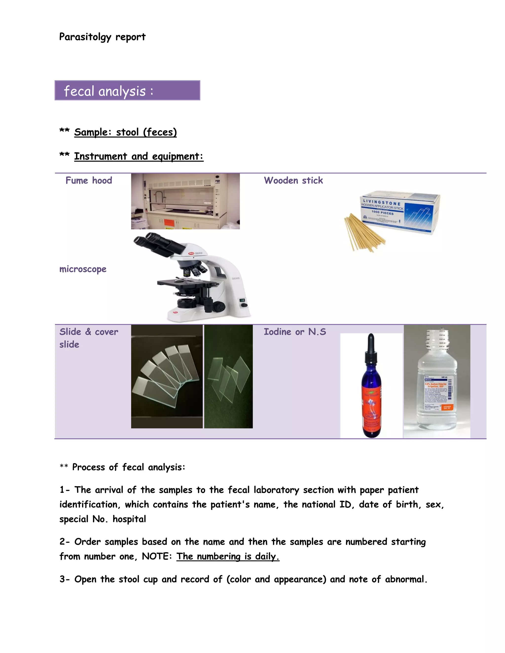 Parasitology report | PDF