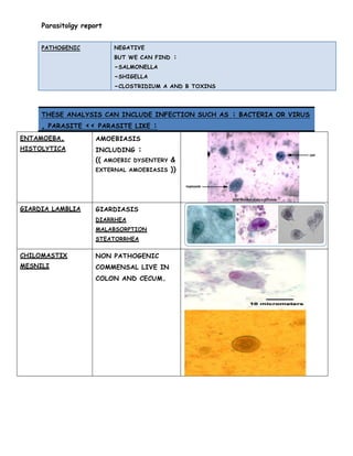 Parasitology report | PDF