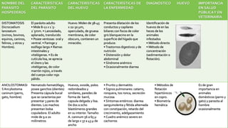 Parasitosis en el humano, los animales y | PPTX