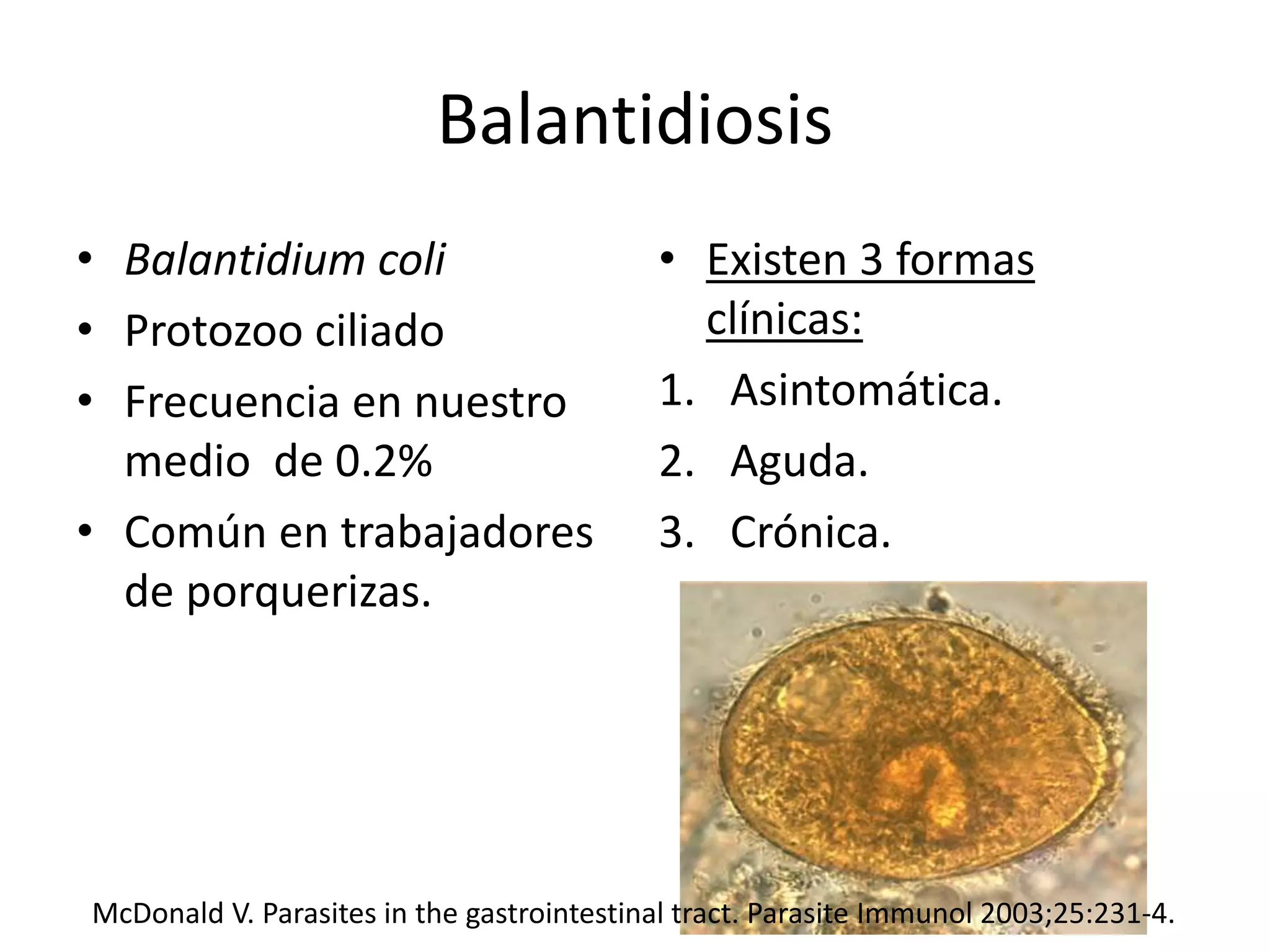 Parasitosis intestinal | PPT
