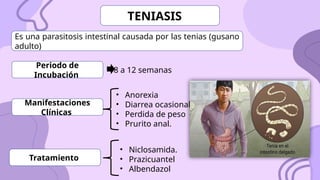 PARASITOSIS INTESTINAL,clasificacion,tratamiento | PPTX