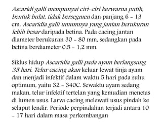 Parasit pada unggas. | PPTX