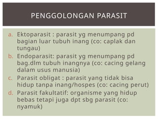 PARASIT YANG DAPAT MENGINFEKSI MANUSIA.pptx