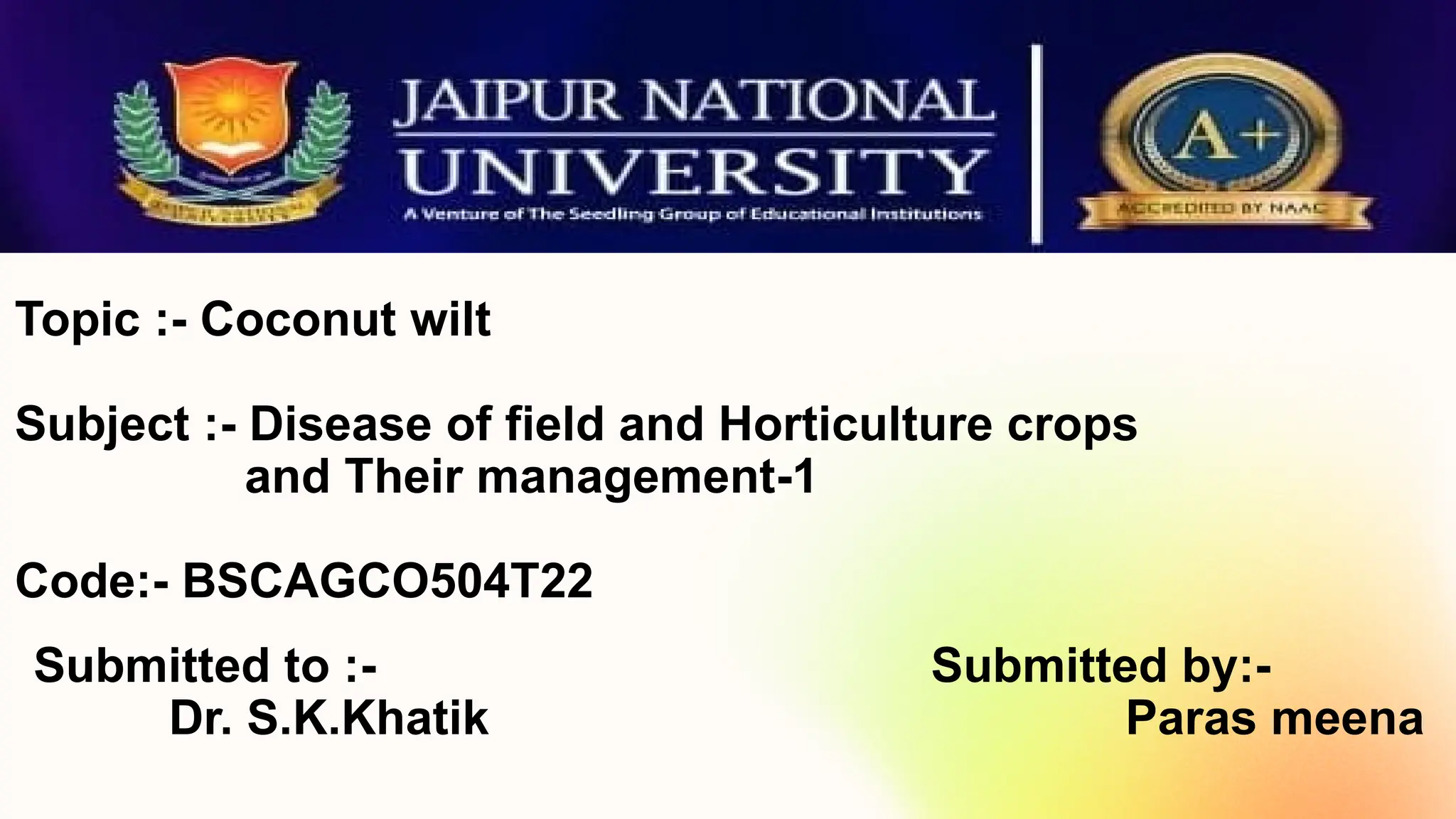 Paras meena ...pptx jaipur national university | PPTX