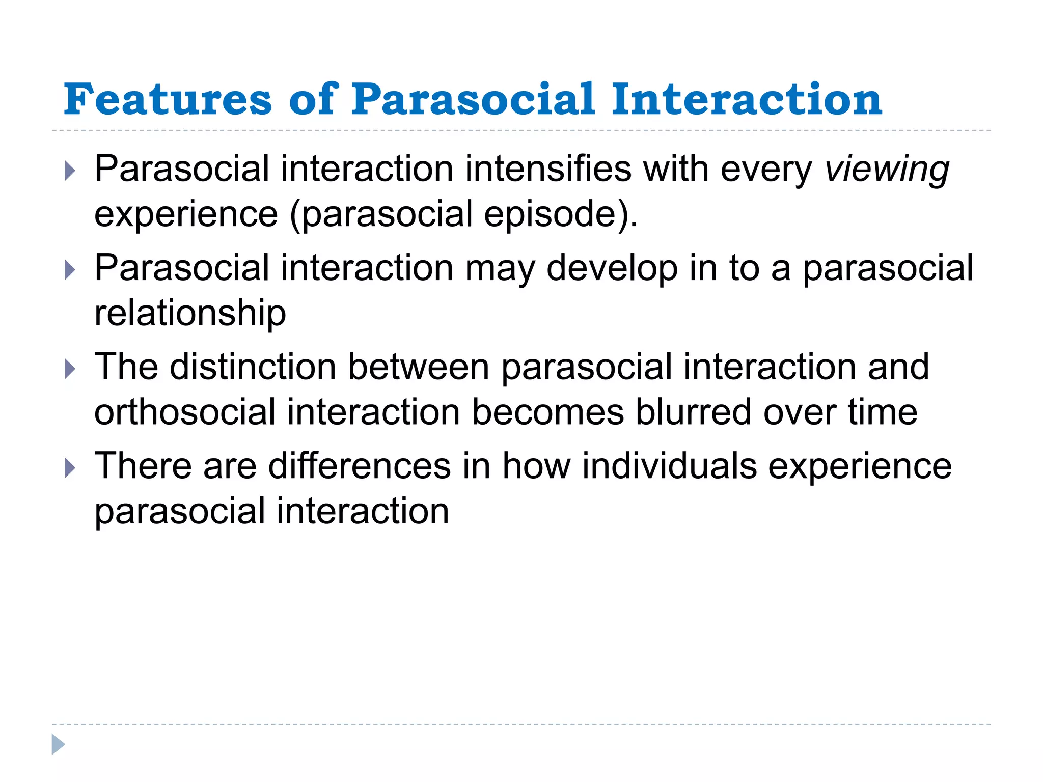 Parasocial interaction theory | PPTX