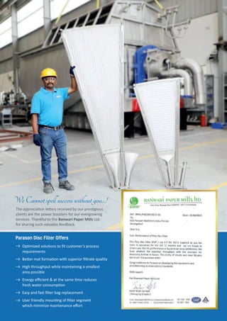 Get Premium Disc Filters For Your Pulp & Paper Machine | PDF