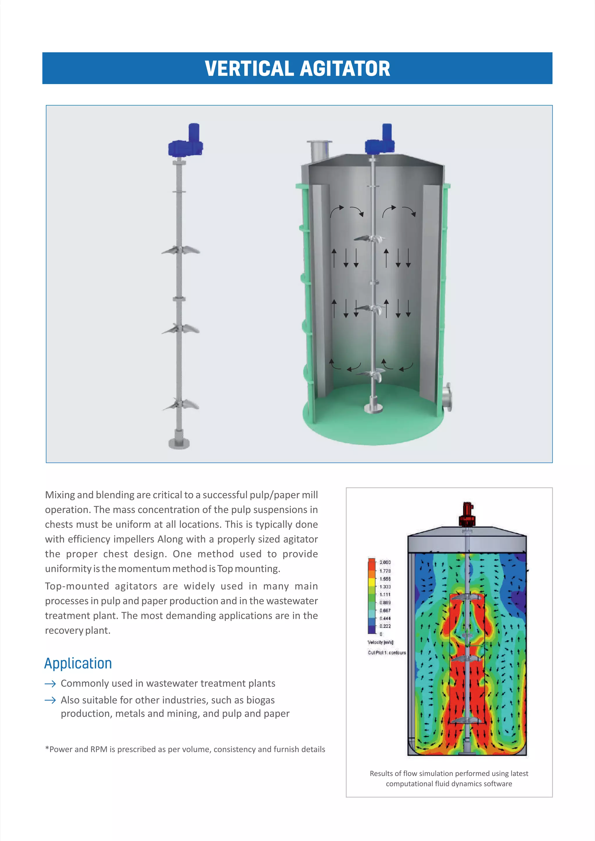 Best Horizontal & Vertical Agitator For Your Pulp Paper Mill Machine | PDF
