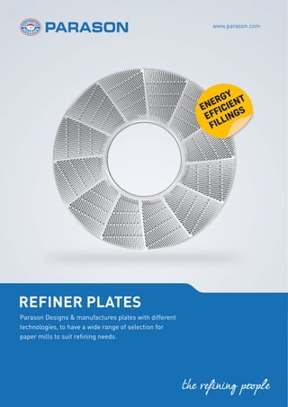 Buy Best Quality Refiner Plates and Fillings For Your Paper Machines | PDF