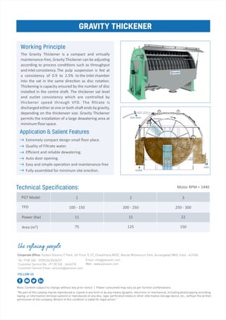 Exclusive Range Of Thickeners For Your Paper Machine | PDF