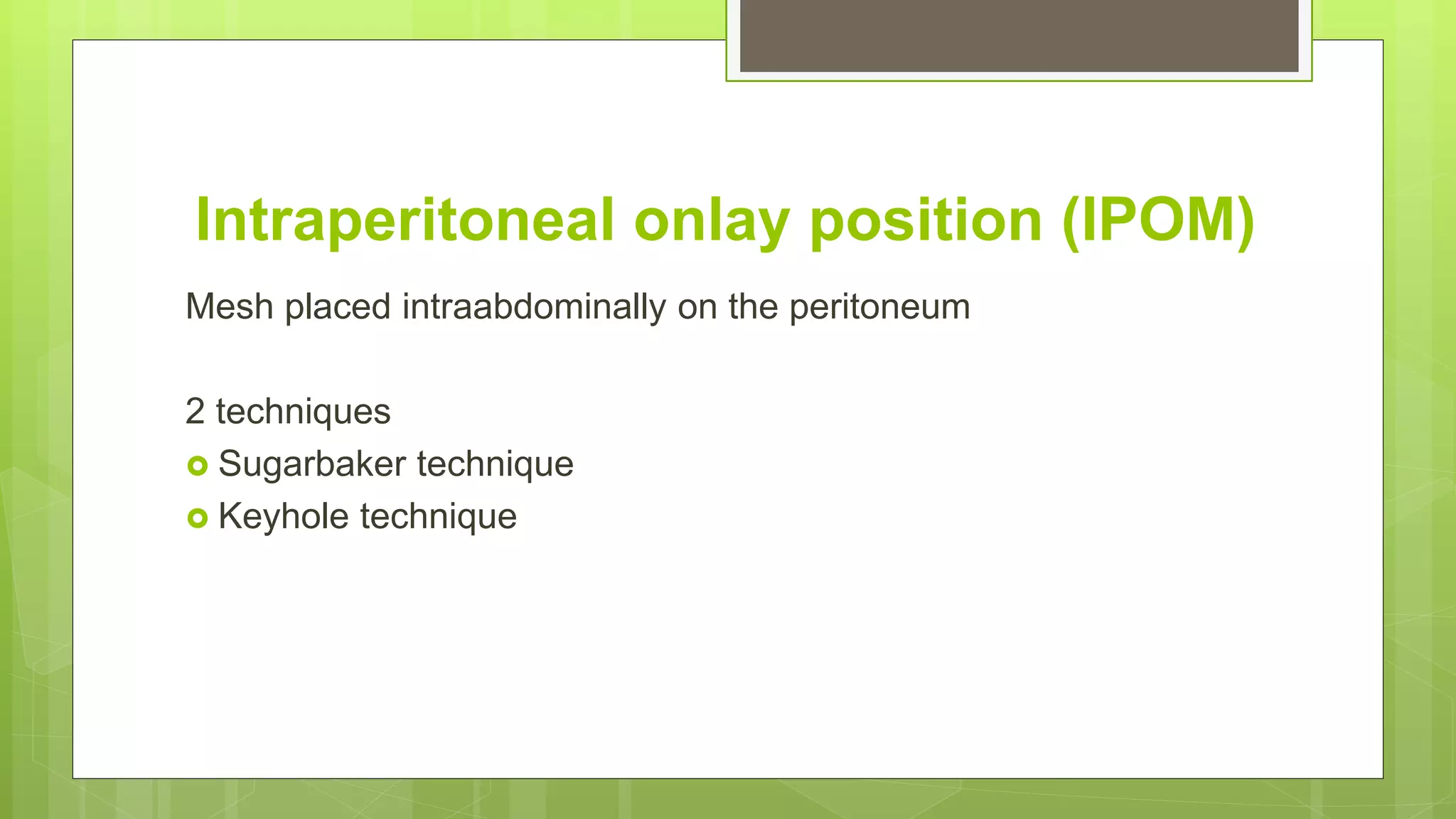 Parastomal hernia | PPTX