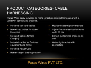 Electronic Wires & Cables By Paras Wires Private Limited, Bengaluru | PPT