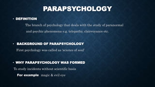 Parasychology,aura and chakras | PPT