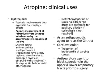 Parasympathetic (cholinomimetic ) drugs | PPT