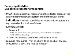 parasympathetic drugs . kabarnet KMTC pptx | PPTX