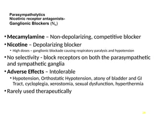 parasympathetic drugs . kabarnet KMTC pptx | PPTX