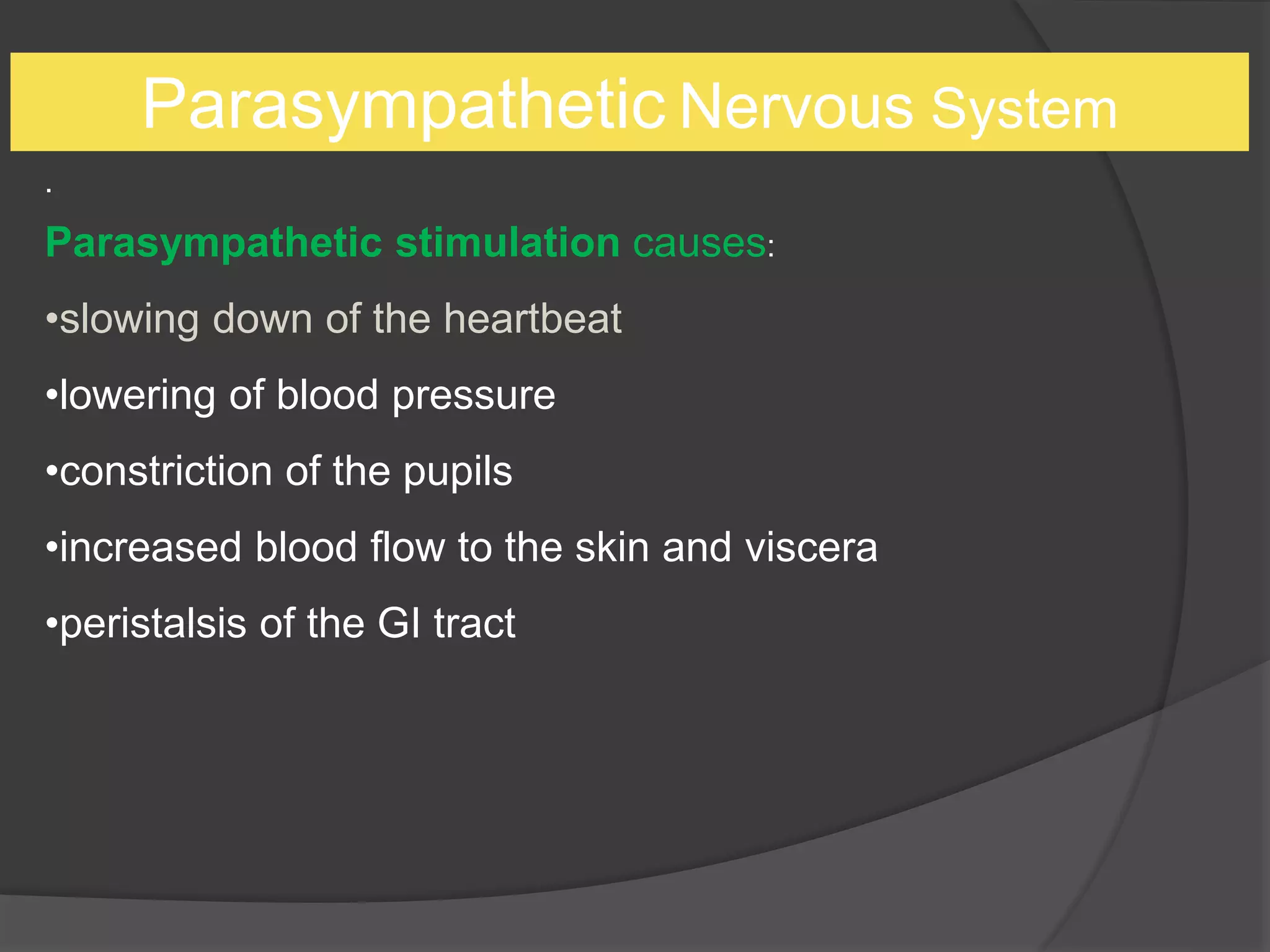 Parasympathetic nervous system | PPTX