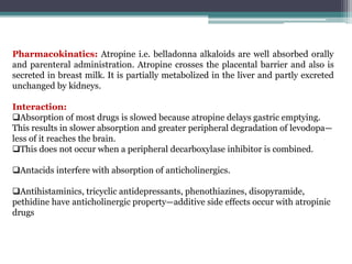 Parasympatholytic drugs | PPTX