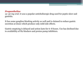 Parasympatholytic drugs | PPTX