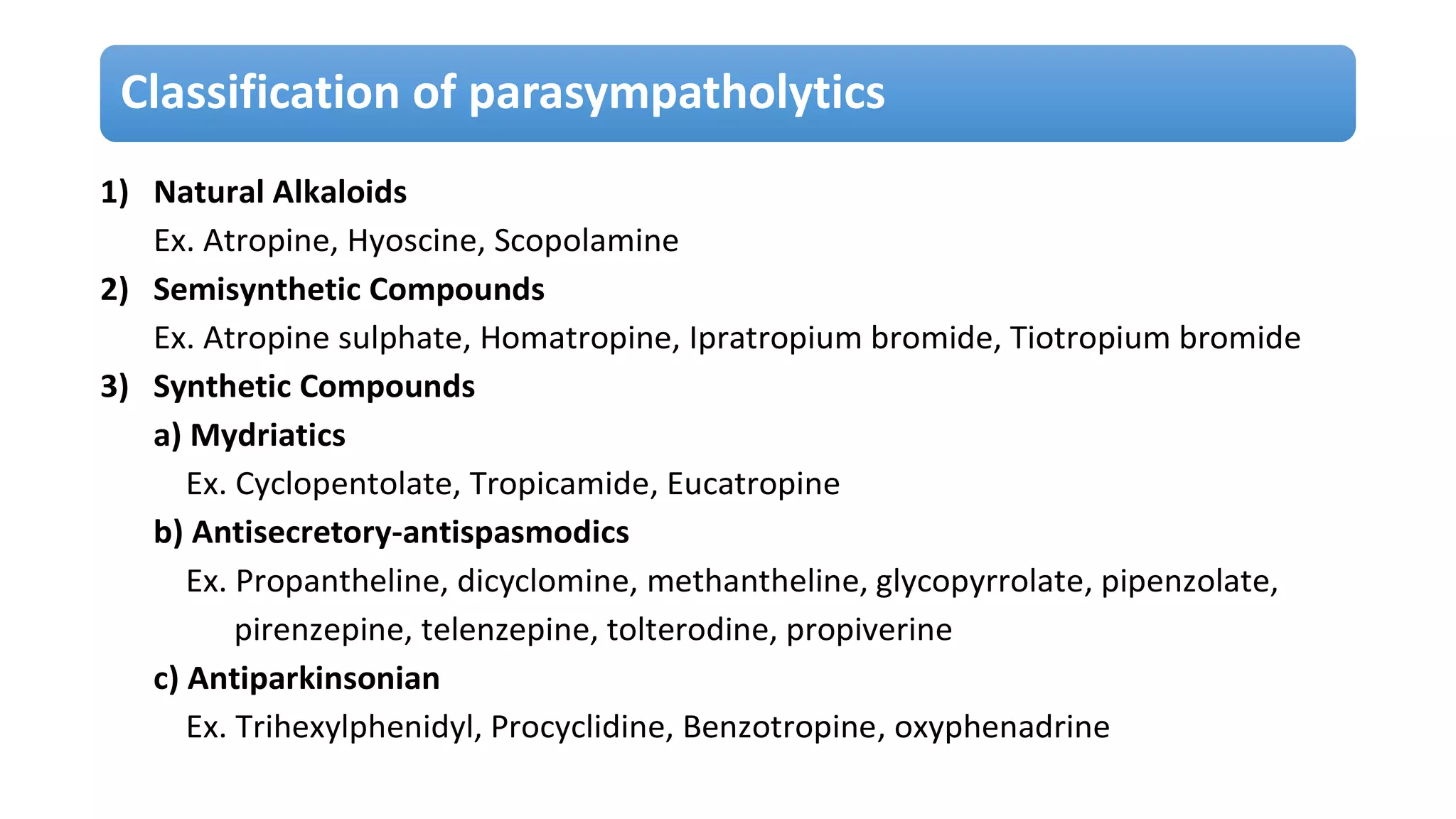 Parasympatholytics | PPTX