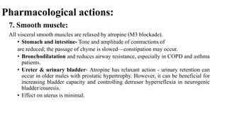 Parasympatholytics/ Anticholinergic/ Muscarinic blockers/ Atropine | PPTX