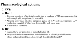 Parasympatholytics/ Anticholinergic/ Muscarinic blockers/ Atropine | PPT