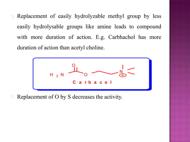 PARASYMPATHOMIMETIC DRUGS Classification and SAR.pptx | Brain and ...