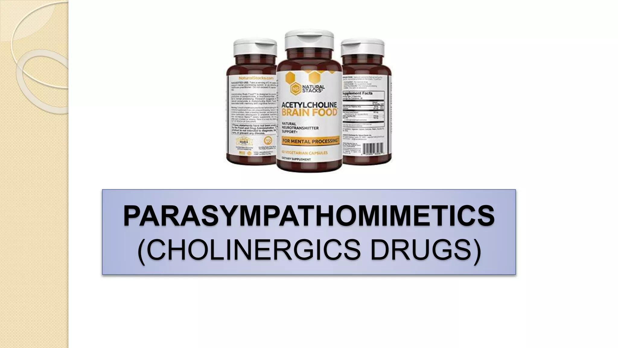 Parasympathomimetics (Cholinergic drugs) | PPTX