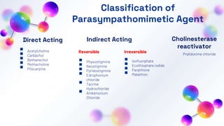 Parasympathomimetics Agent {Cholinergic Drug} | PPTX