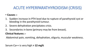 Parathyroid Gland and its Disorders | PPTX