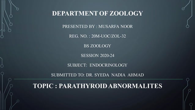 Parathyroid abnormalities.pdf | Thyroid Disorders | Endocrine and ...