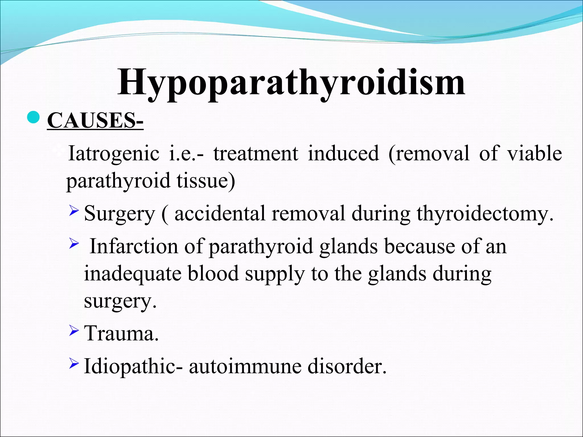 Parathyroid disorders | PPT
