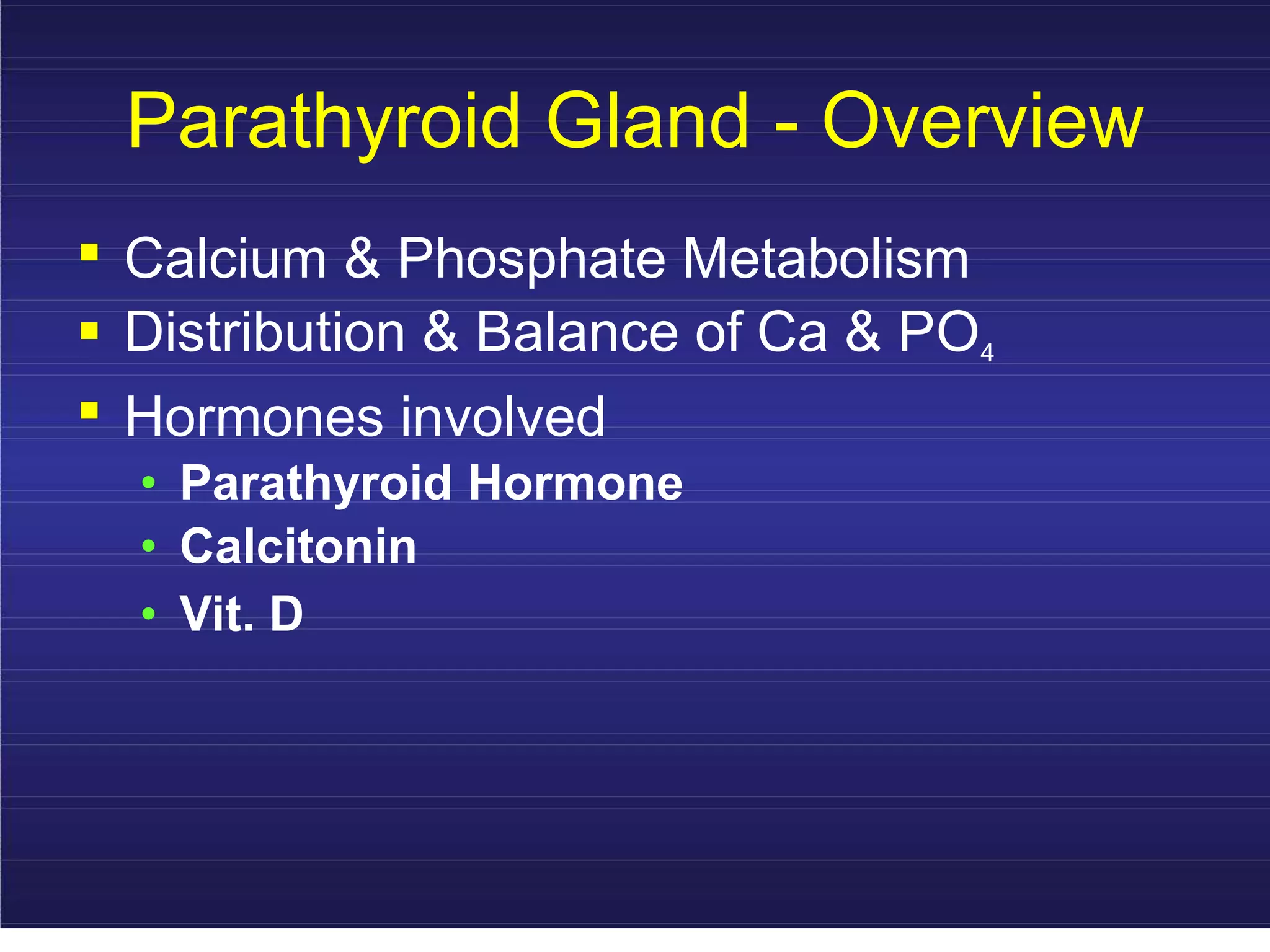 Parathyroid disorders.pptx | Thyroid Disorders | Endocrine and ...