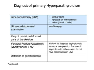 Parathyroid disorders - Etiopathogenesis, Clinical features, Advances ...