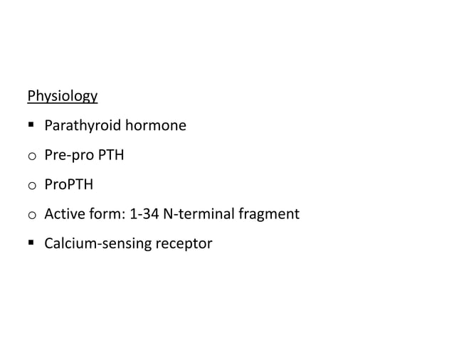 Parathyroid Dysfunction Ppt 4927