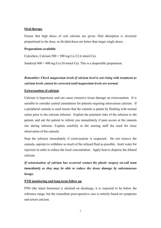 Parathyroidectomy (peri operative managament) | PDF