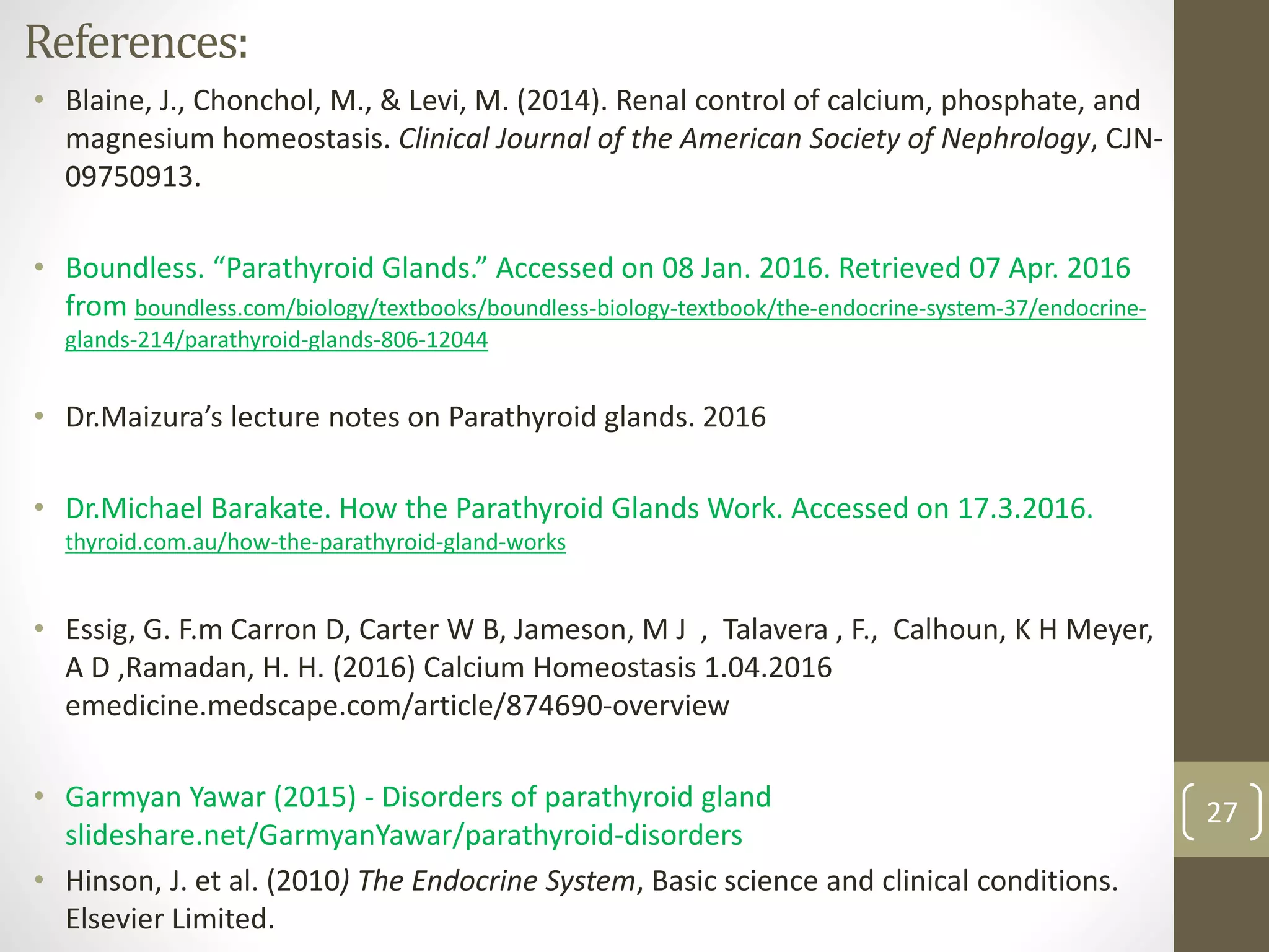 Physiology of Parathyroid glands | PPTX