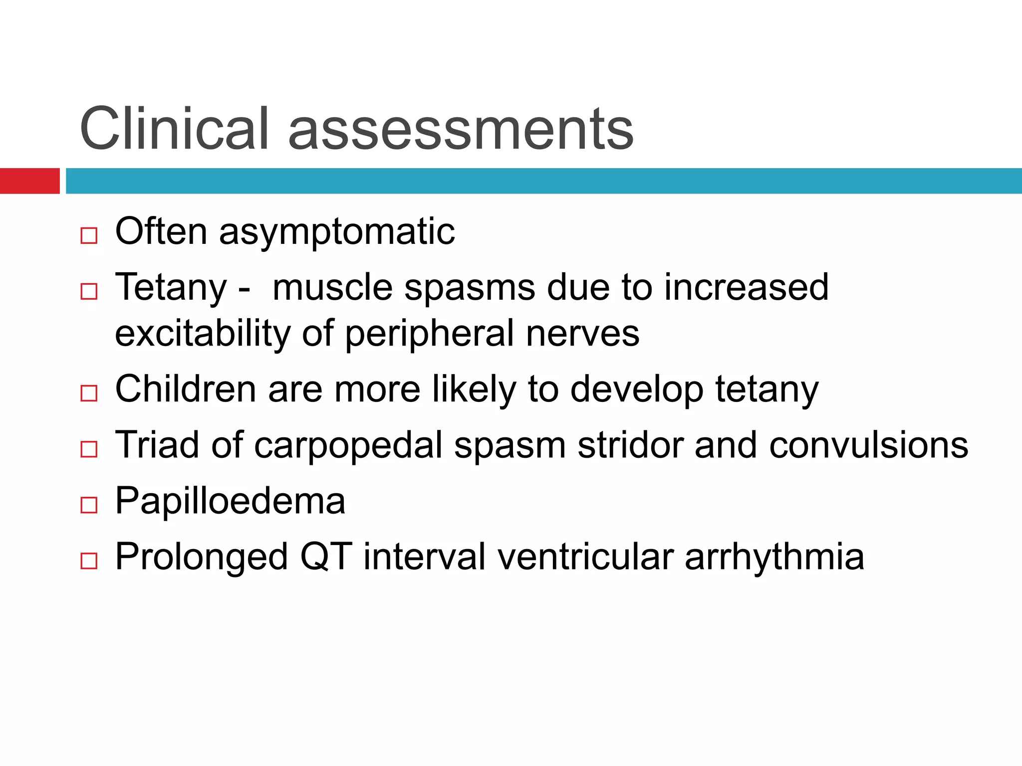 Parathyroid gland disorders and tetany | PPT