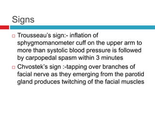 Parathyroid gland disorders and tetany | PPT