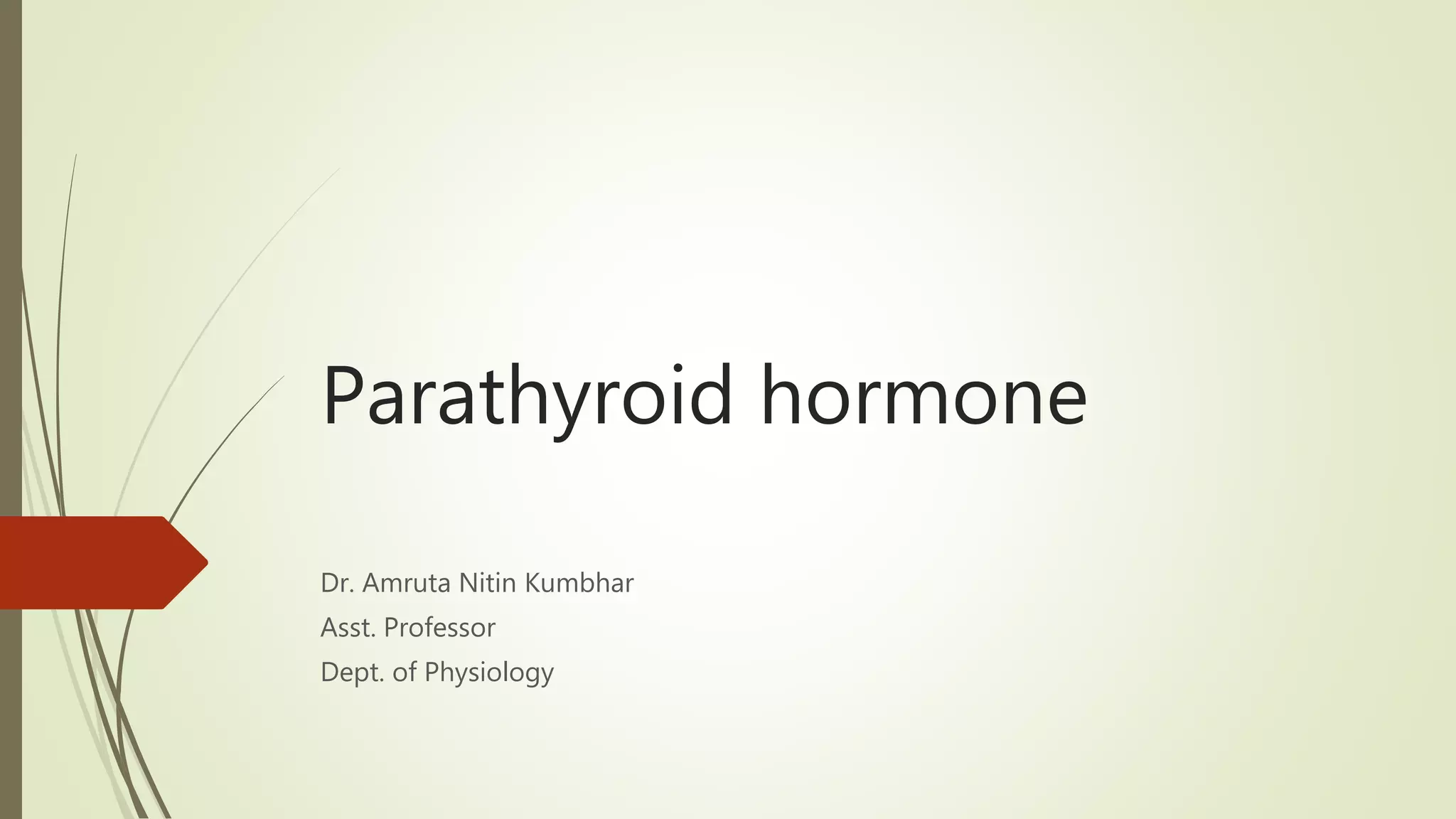 Ppt Parathyroid Hormone Hyperparathyroidism Ckd Pth