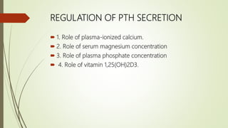 Parathyroid hormone by Dr. Amruta Nitin Kumbhar, Asst. Professor Dept ...