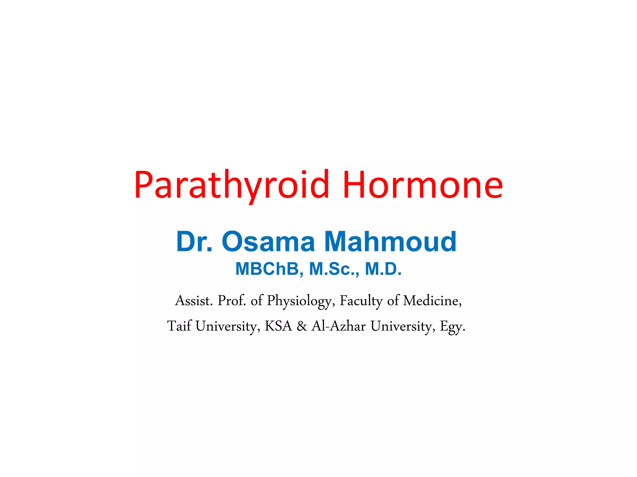 Parathyroid hormone | PPT