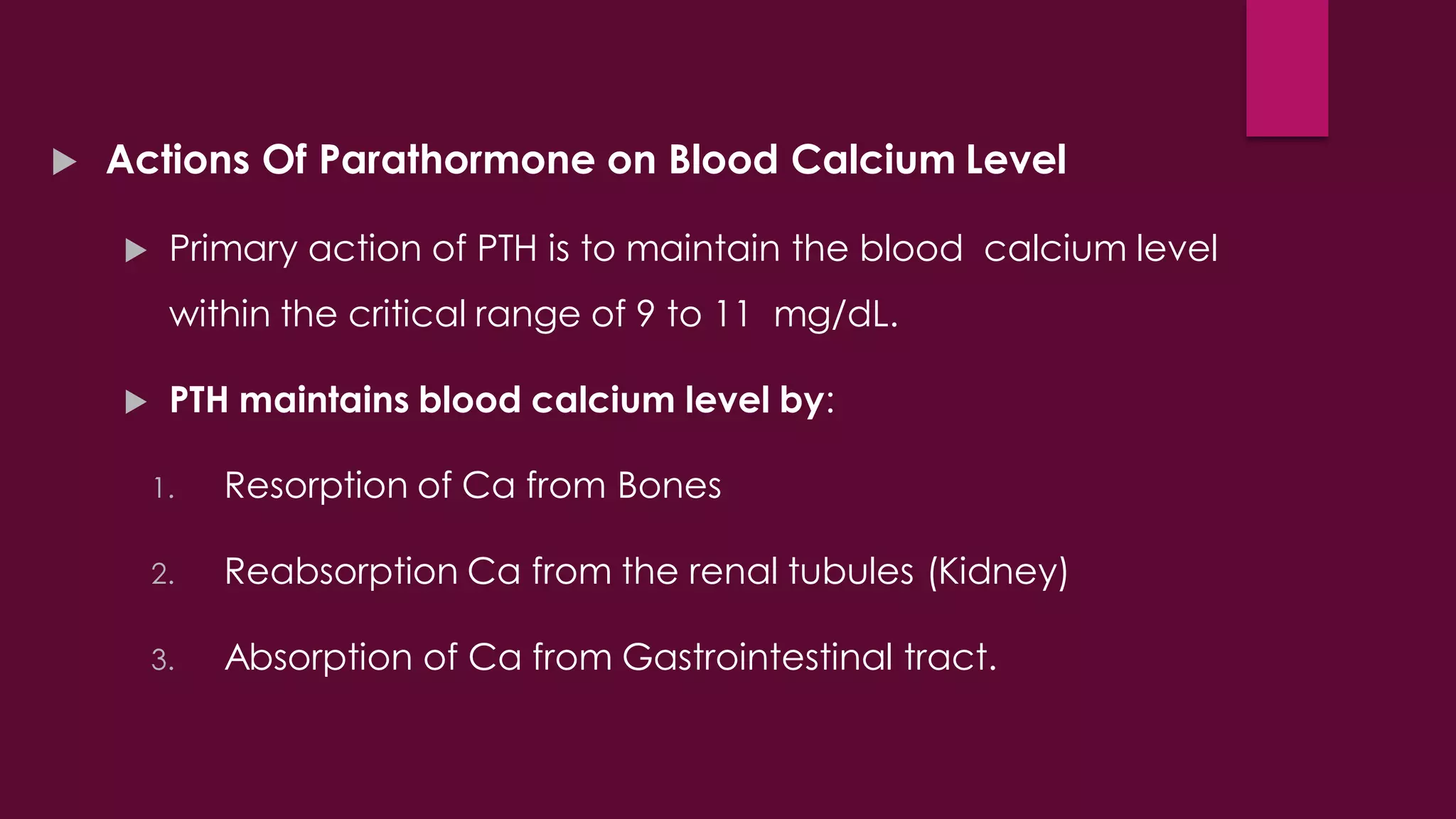 Parathyroid hormone and calcium homeostasis | PDF