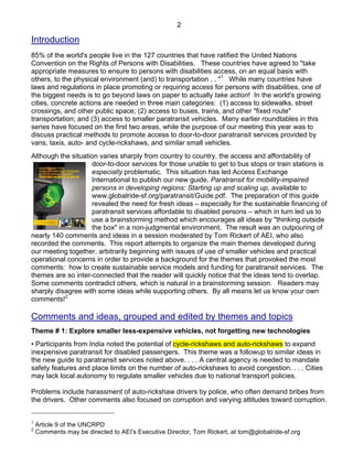 Paratransit for All - A 2013 Brainstorm on Transit Accessibility | PDF