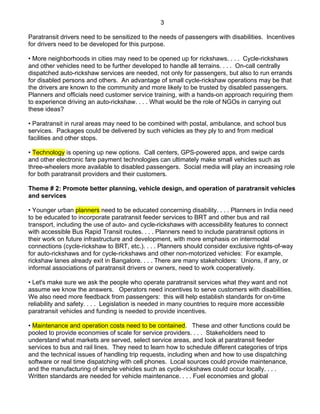 Paratransit for All - A 2013 Brainstorm on Transit Accessibility | PDF