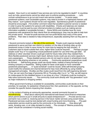 Paratransit for All - A 2013 Brainstorm on Transit Accessibility | PDF