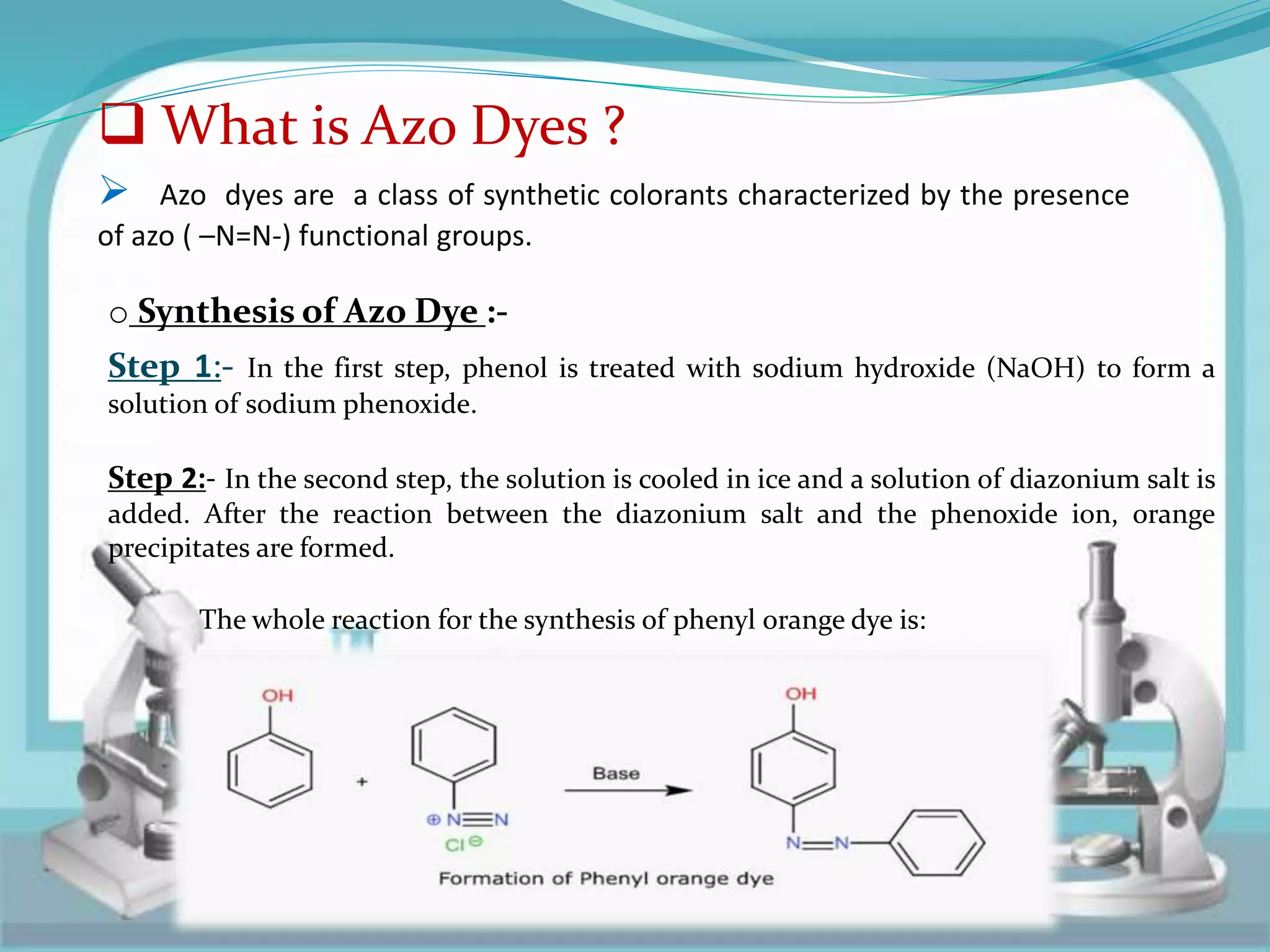 Azo Dyes Application and Effects | PPTX