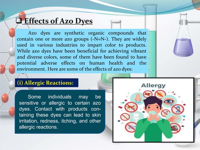 Azo Dyes Application and Effects | PPTX | Environment | Science