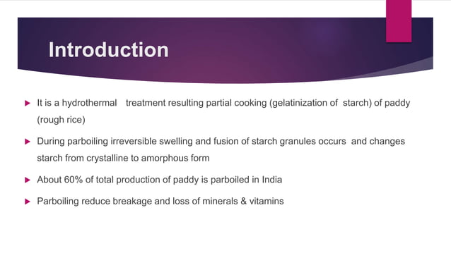 Parboiling of Rice | PPTX