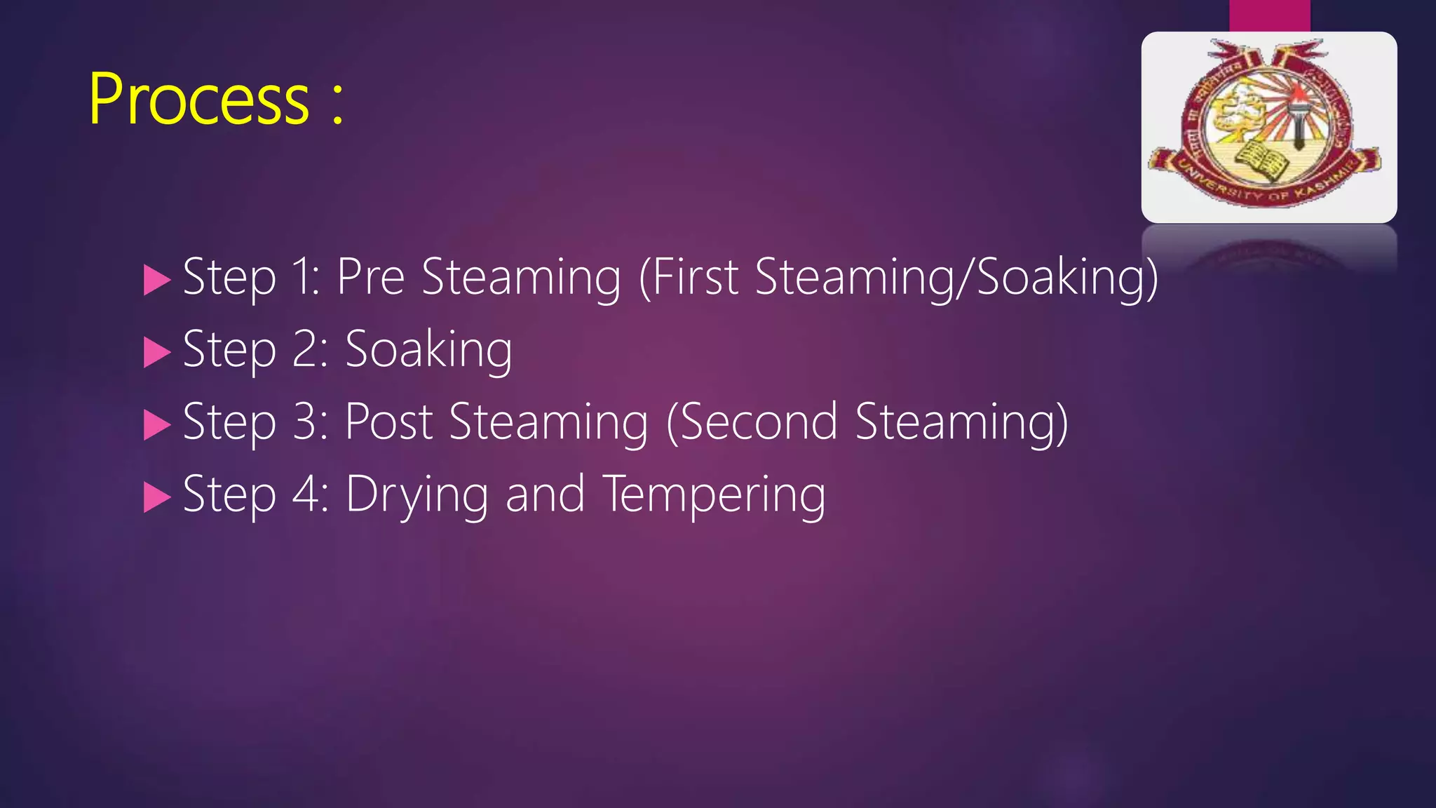 Parboiling presentation by eshfaq bhatt | PPTX