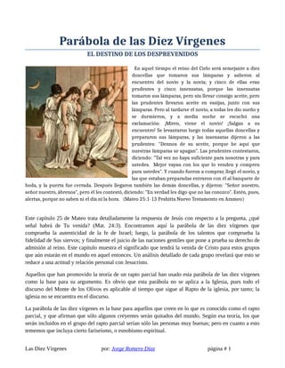 Parábola de las Diez Vírgenes | PDF